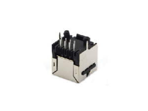 Multi-port vertical rj45 modular jack female connector